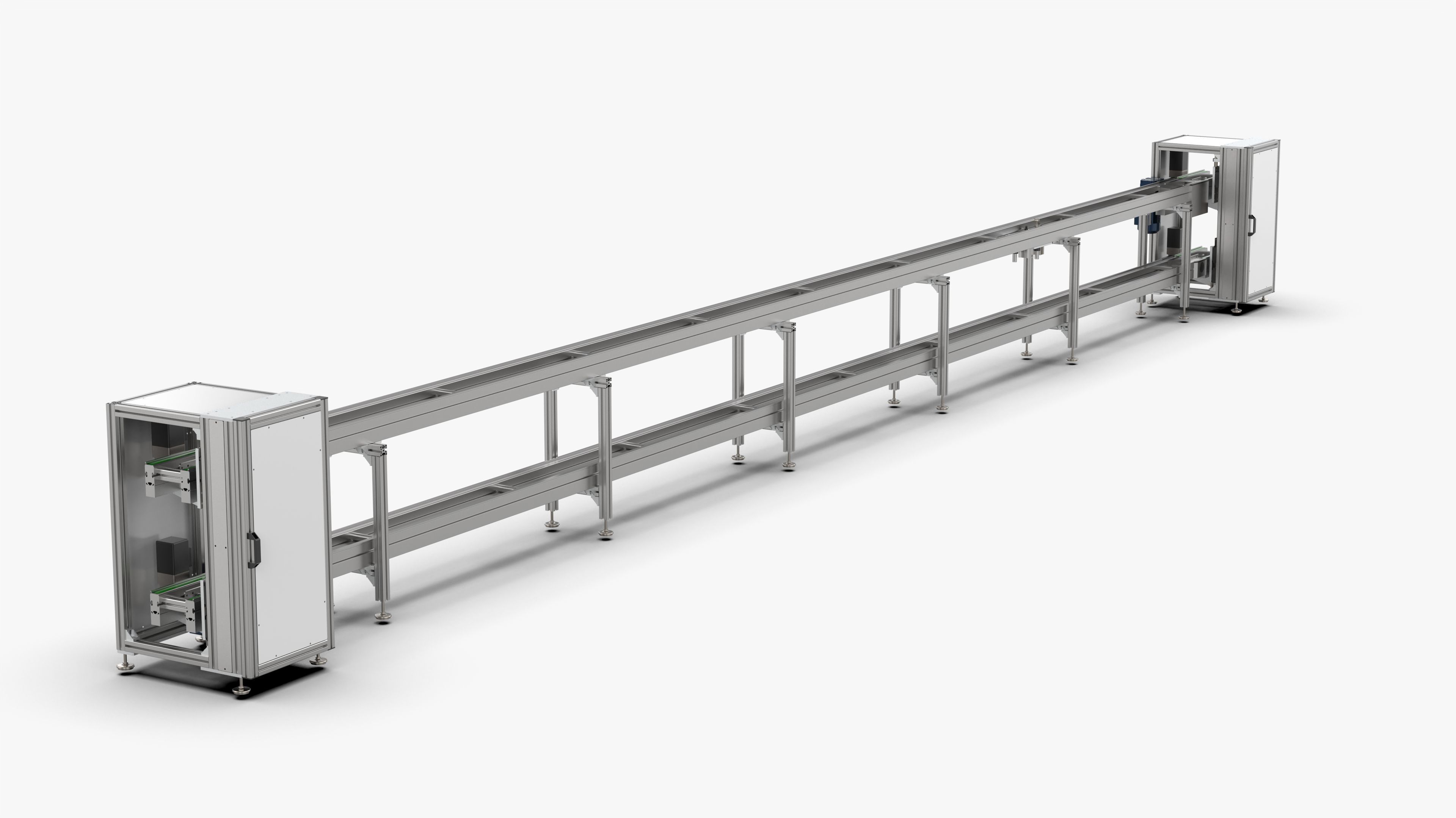 Double Speed Chain Line with Elevator 3D model | CGTrader