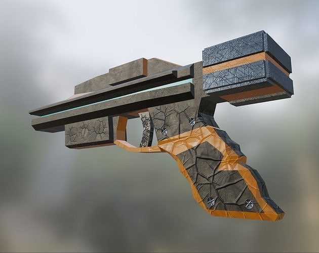 3D model Sci-Fi Gun Low-poly model VR / AR / low-poly | CGTrader