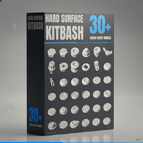 Nuts Screws and Sci-fi Shapes Kitbash free 3D model | CGTrader