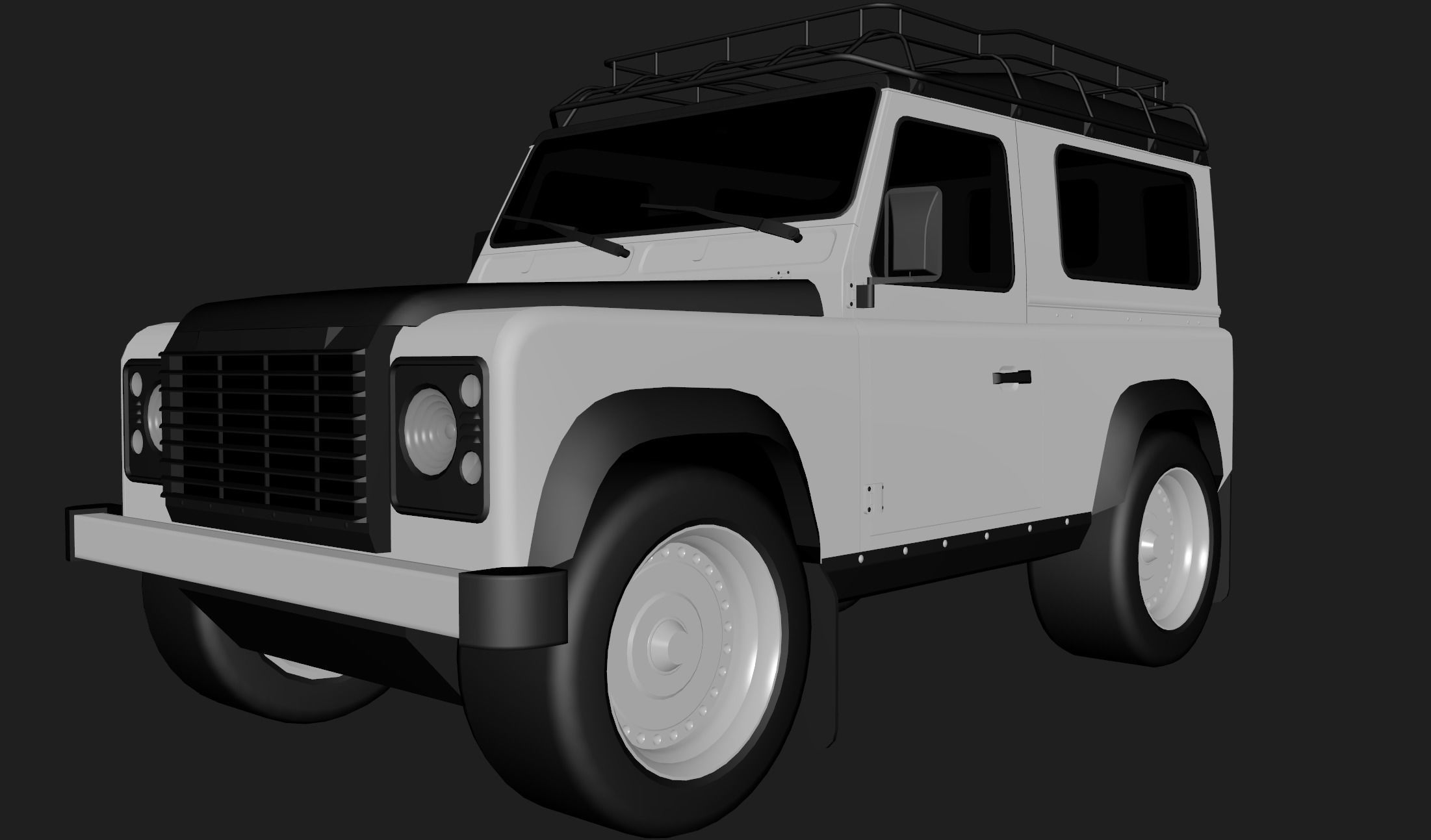 3D model Land Rover Defender 90TD VR / AR / low-poly | CGTrader