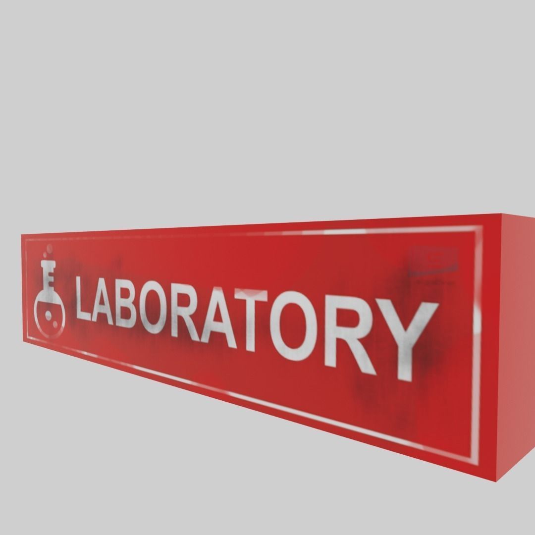 3D model Lab sign VR / AR / low-poly | CGTrader