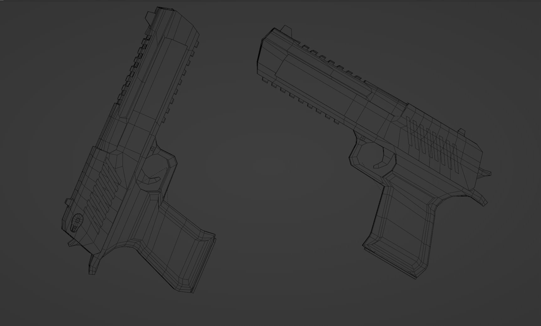 Desert Eagle Low-Poly Handgun free VR / AR / low-poly 3D model | CGTrader
