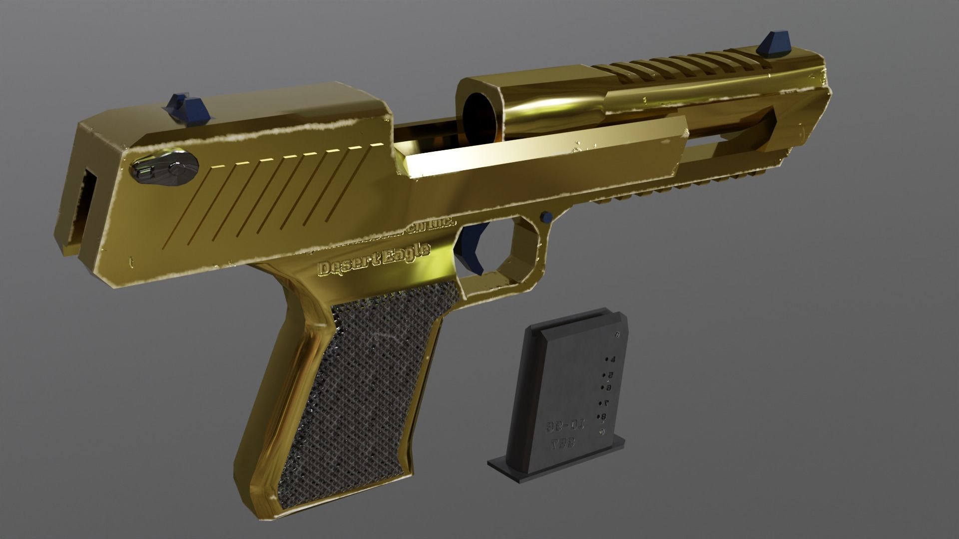 Desert Eagle Low-Poly Handgun free VR / AR / low-poly 3D model | CGTrader
