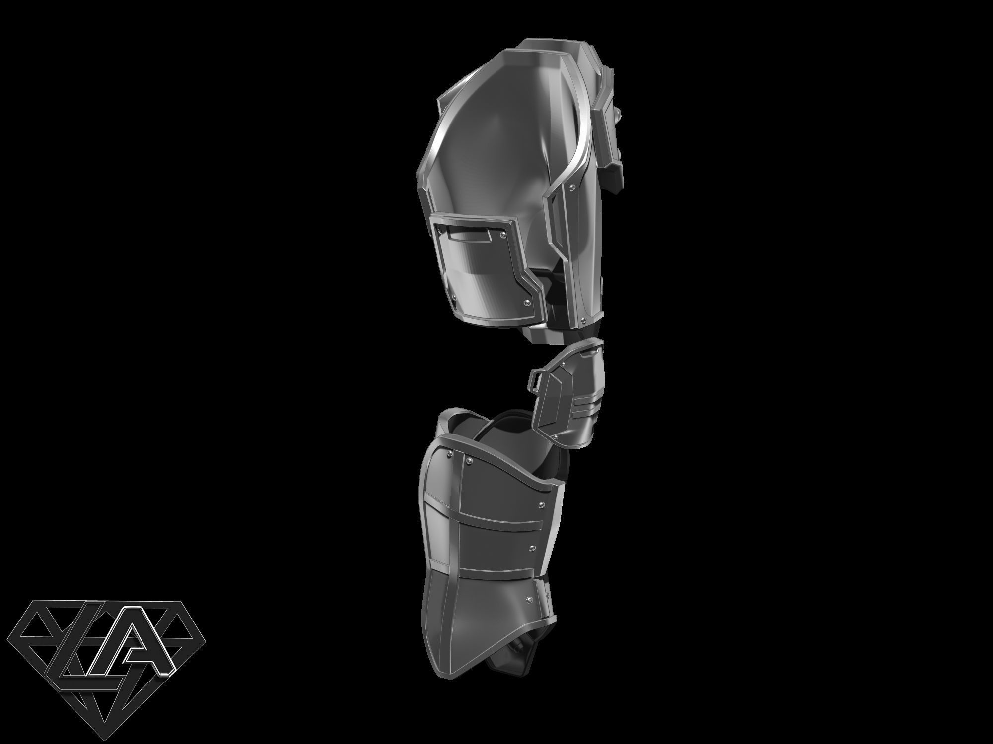 Combat armor night sentinel for leg 3D model 3D printable | CGTrader