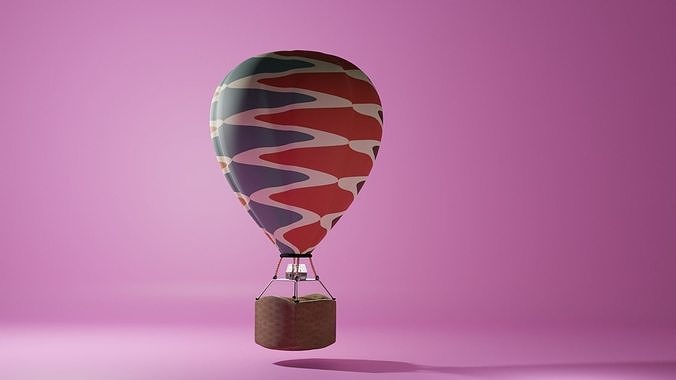 Hot air balloon animated 3D model | CGTrader