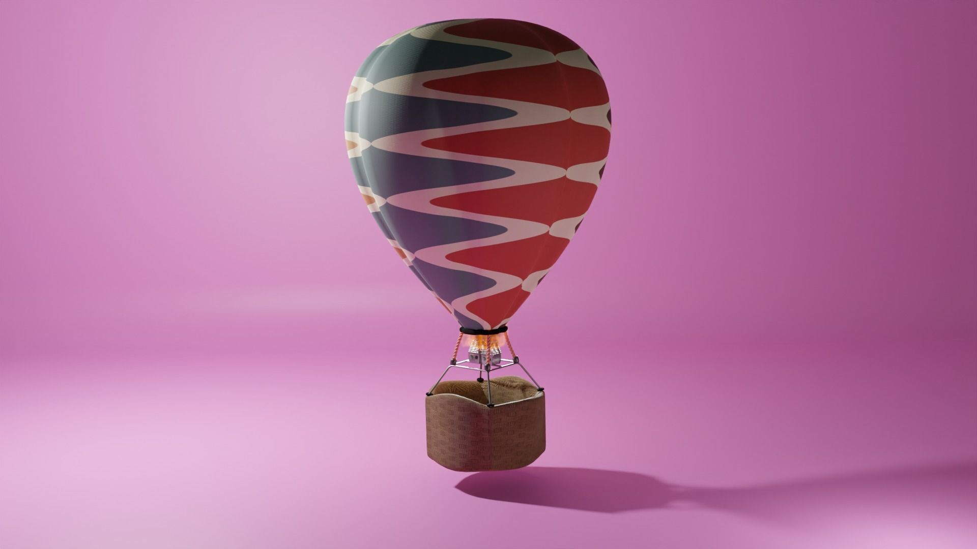 Hot air balloon animated 3D model | CGTrader