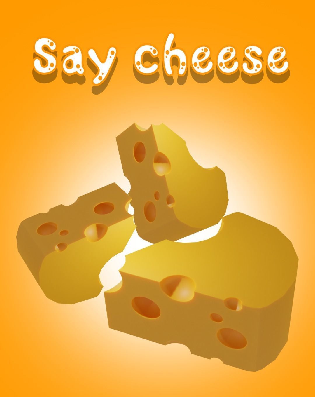 3D model Crafting a Realistic 3D Model of Cheese Using Blender VR / AR ...