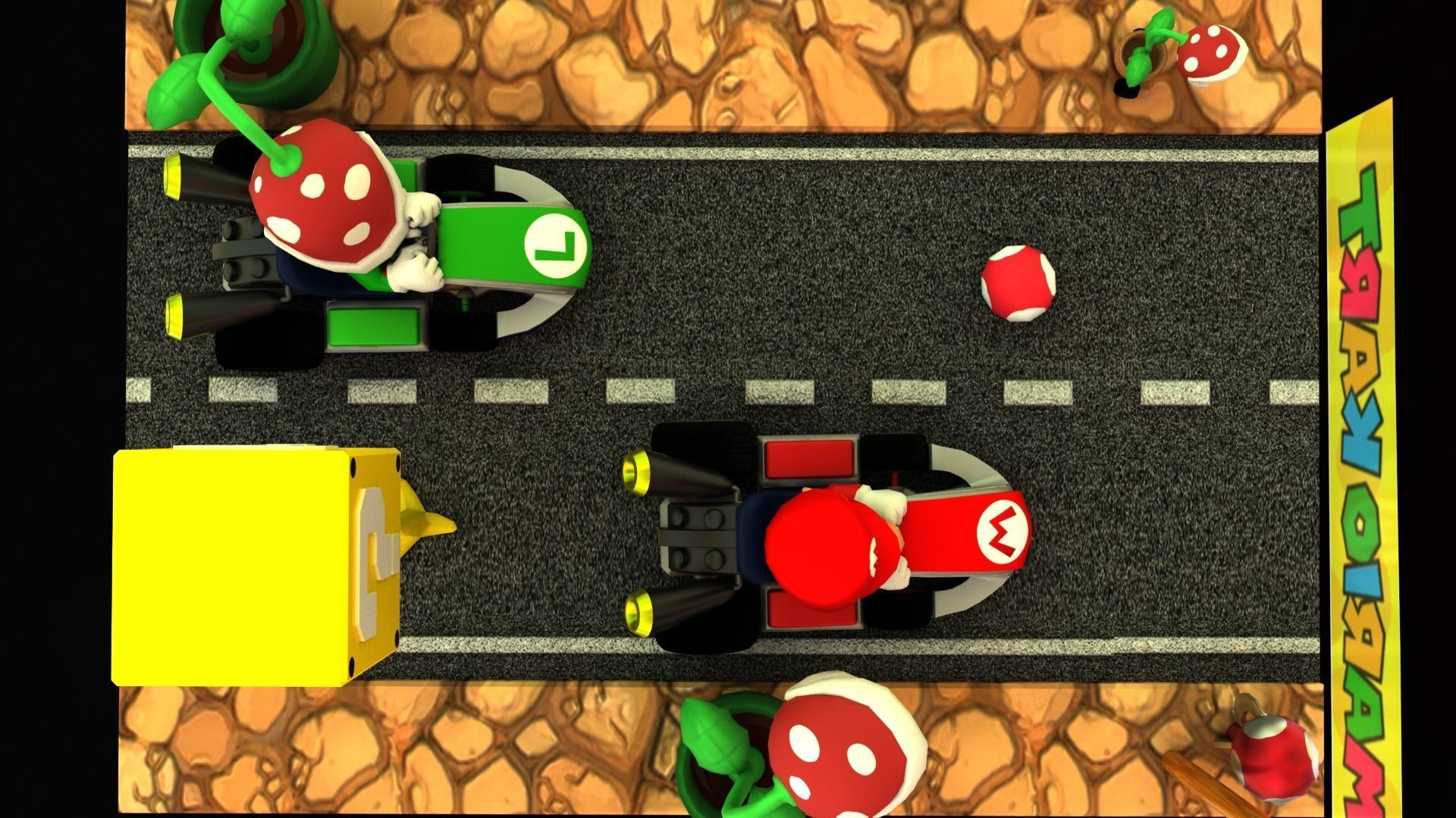3D model Mario Kart Scene VR / AR / low-poly | CGTrader