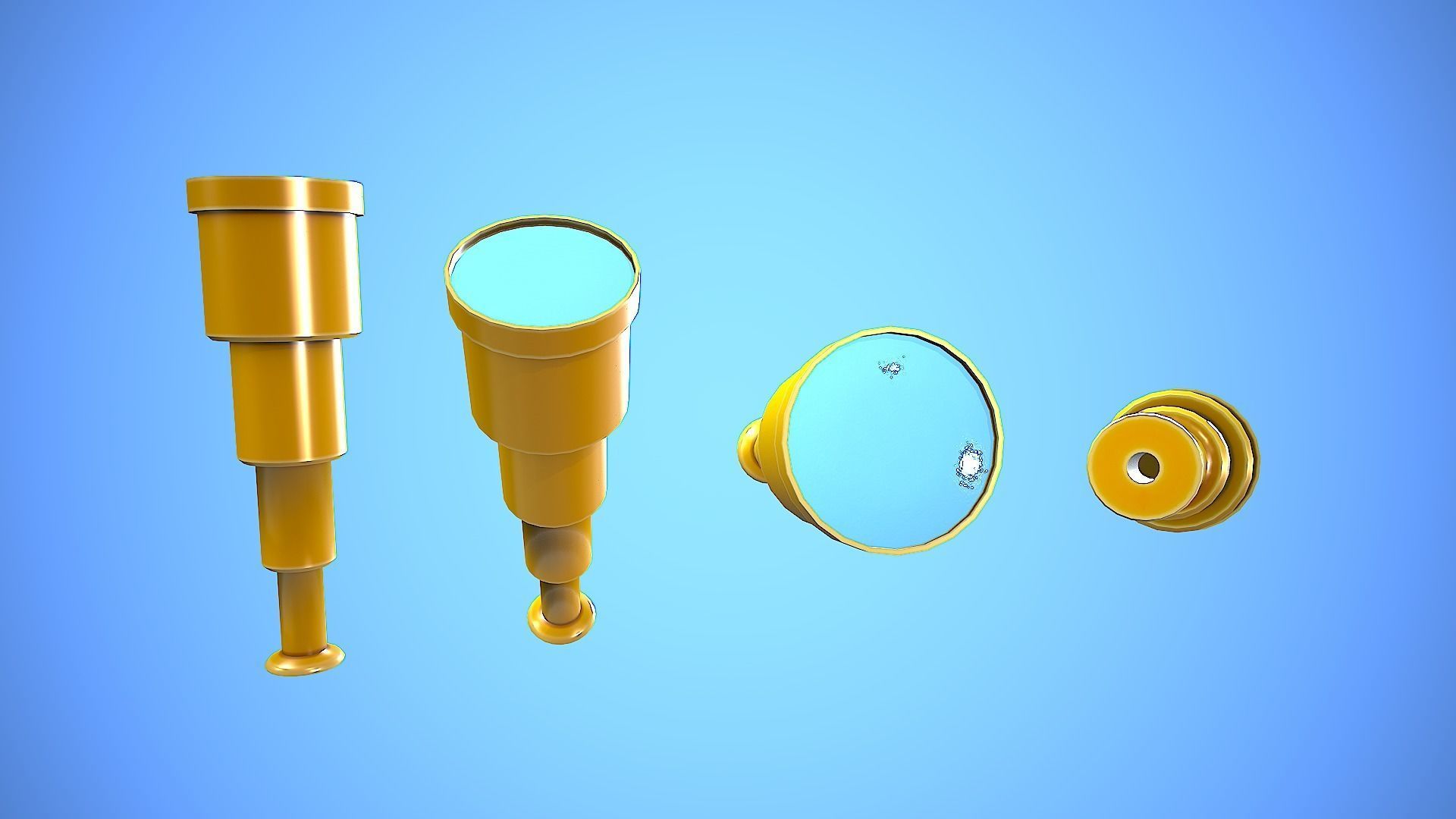 3D model HAND TELESCOPE CARTOON STYLIZED VR / AR / low-poly | CGTrader