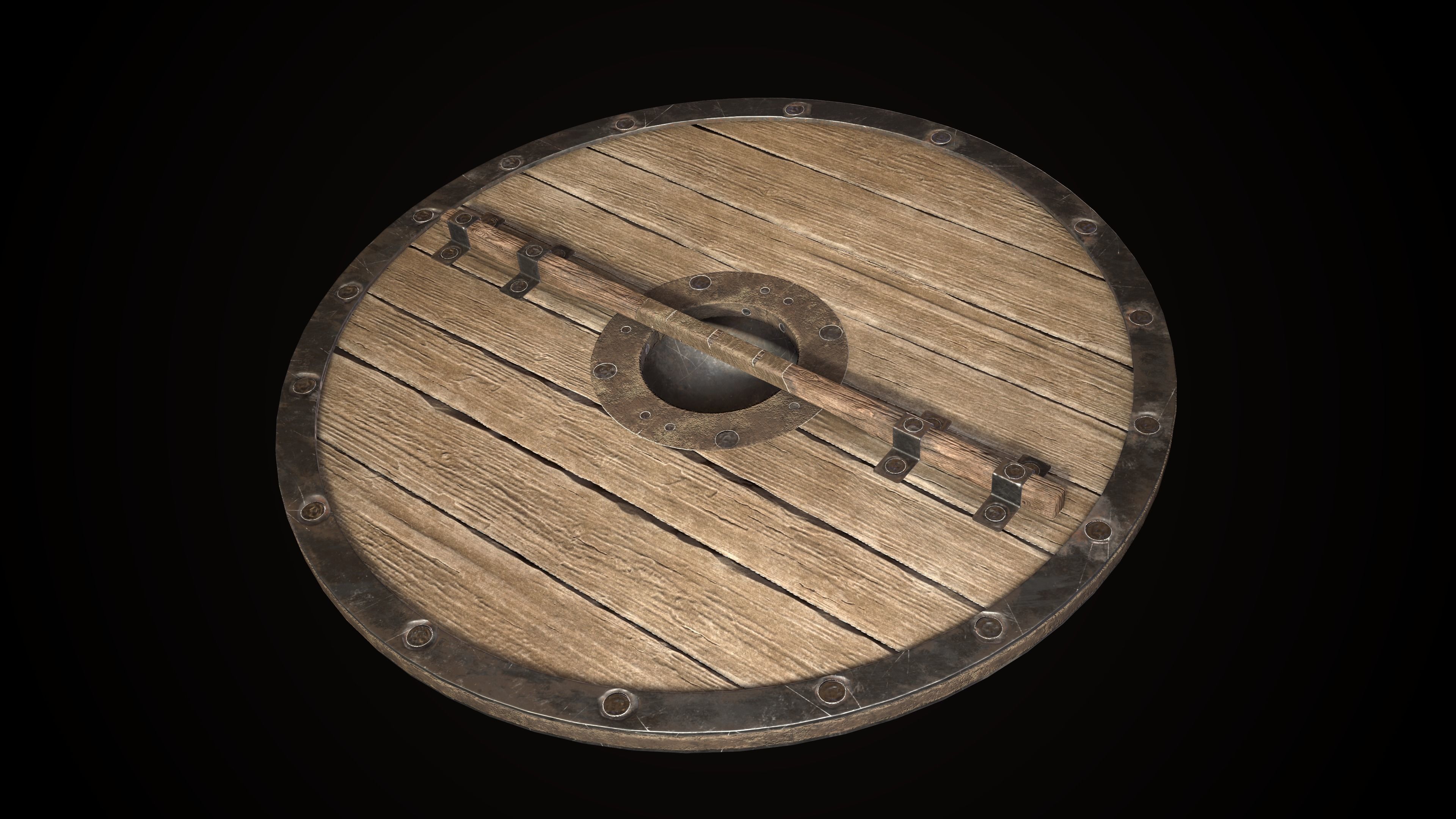 3D model Viking axe and shield with Midgard serpent VR / AR / low-poly | CGTrader