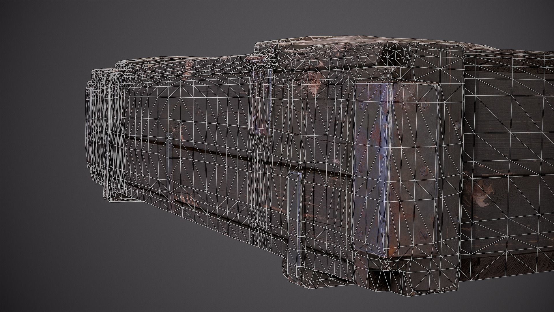 3D model Military box Low-poly 3D model Low-poly 3D model VR / AR / low ...