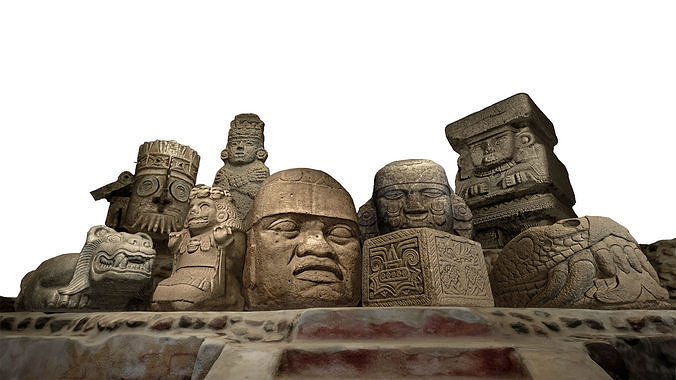 Mesoamerican Statues 3D model | CGTrader