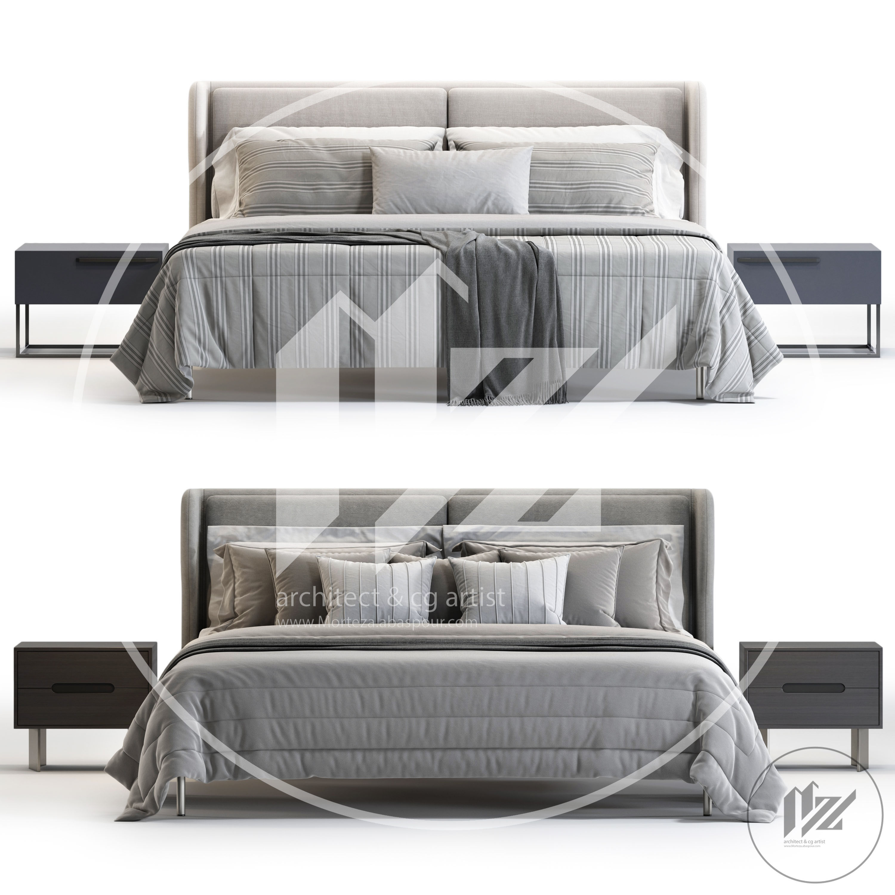 Bonaldo River Bed 3D model | CGTrader