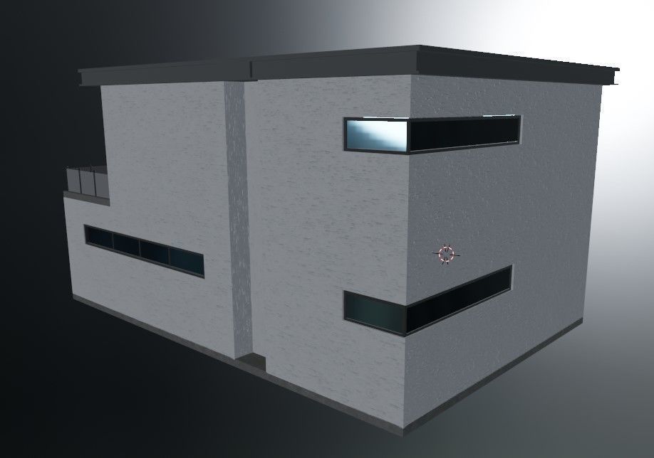 One-Story Residential Building 3D model | CGTrader