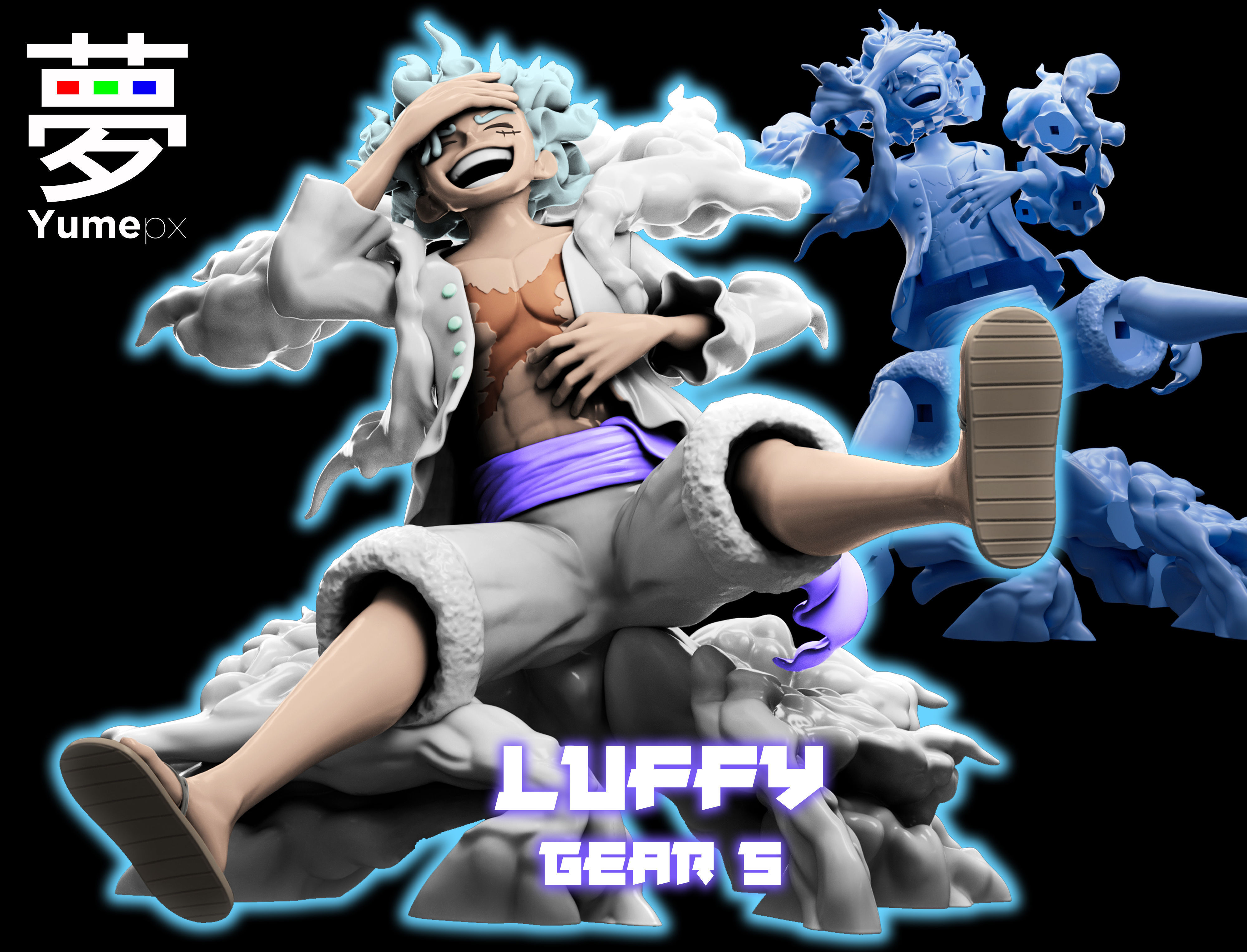 Luffy - Gear5- Nika - Monkey D Rufy 3D model 3D printable | CGTrader