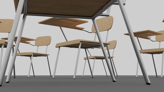 Low poly 3D school bench free VR / AR / low-poly 3D model | CGTrader
