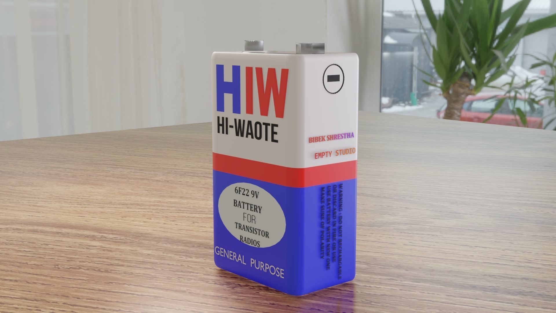 HIW battery free 3D model rigged | CGTrader