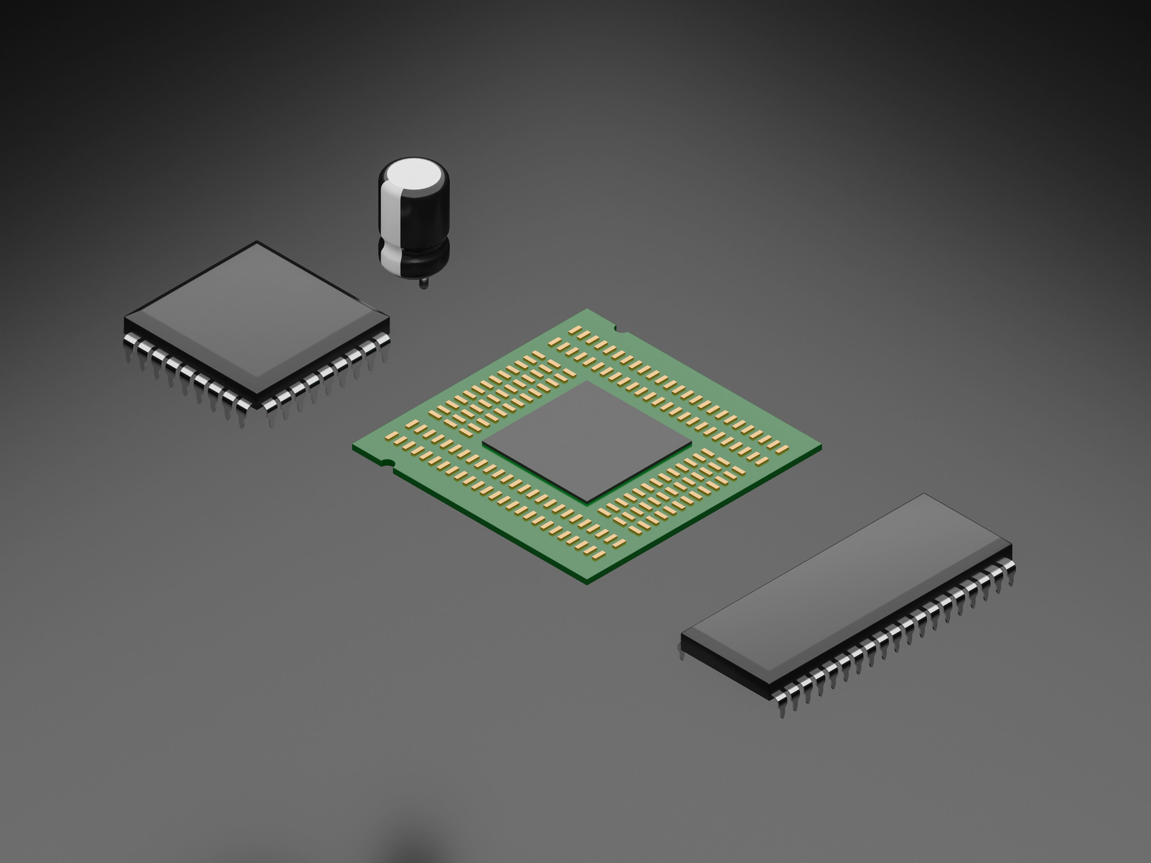 Computer chipset 3D model | CGTrader
