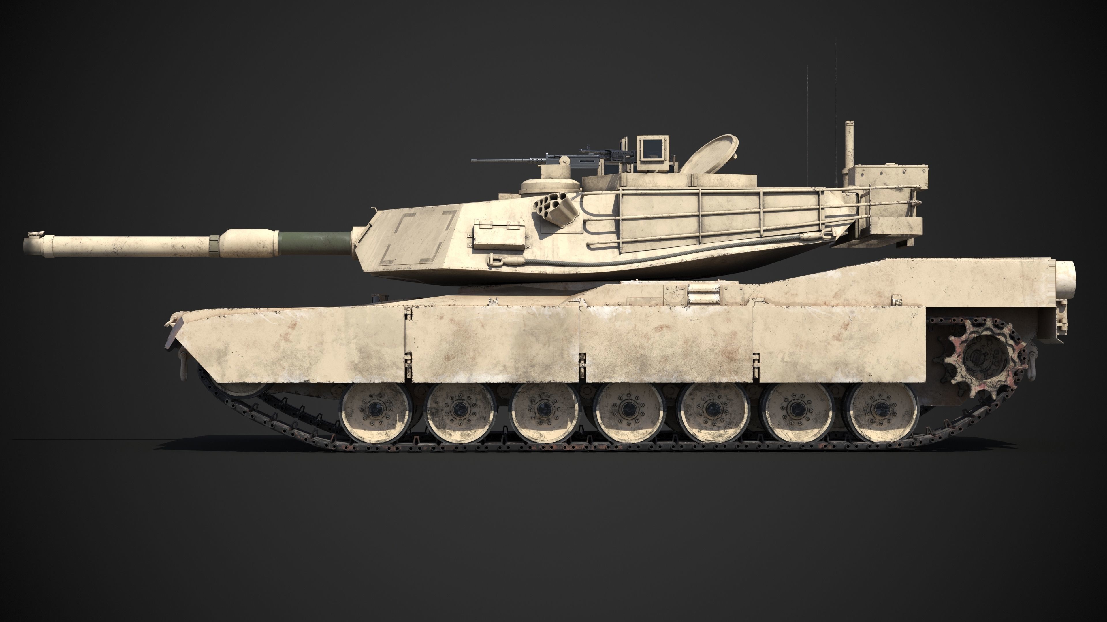 M1A2 Abrams Rigged 3D model animated rigged | CGTrader