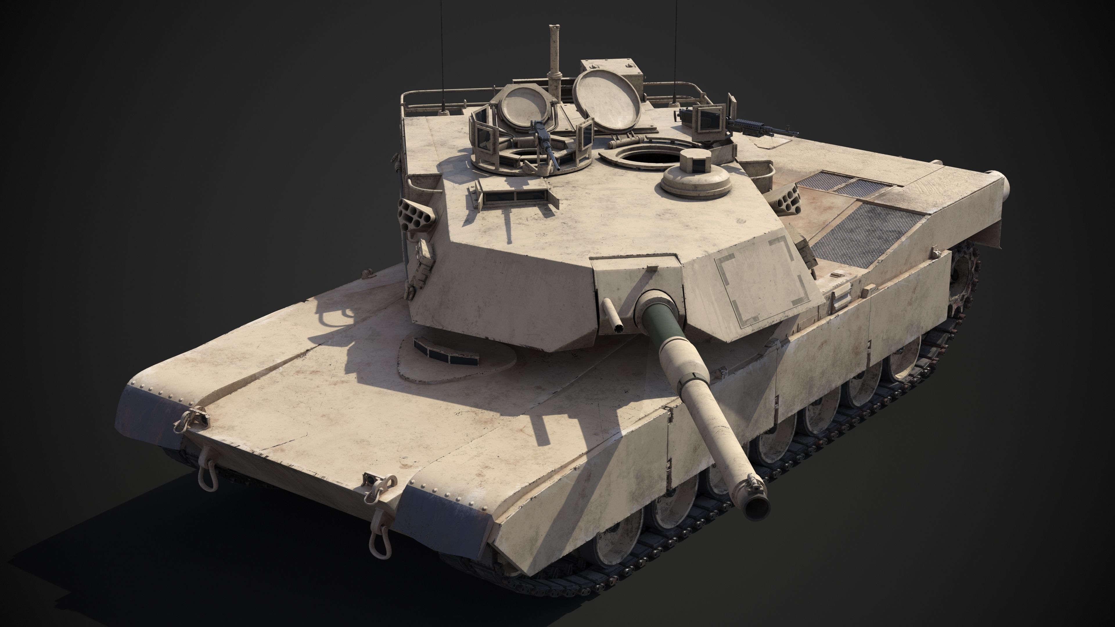 M1A2 Abrams Rigged 3D model animated rigged | CGTrader