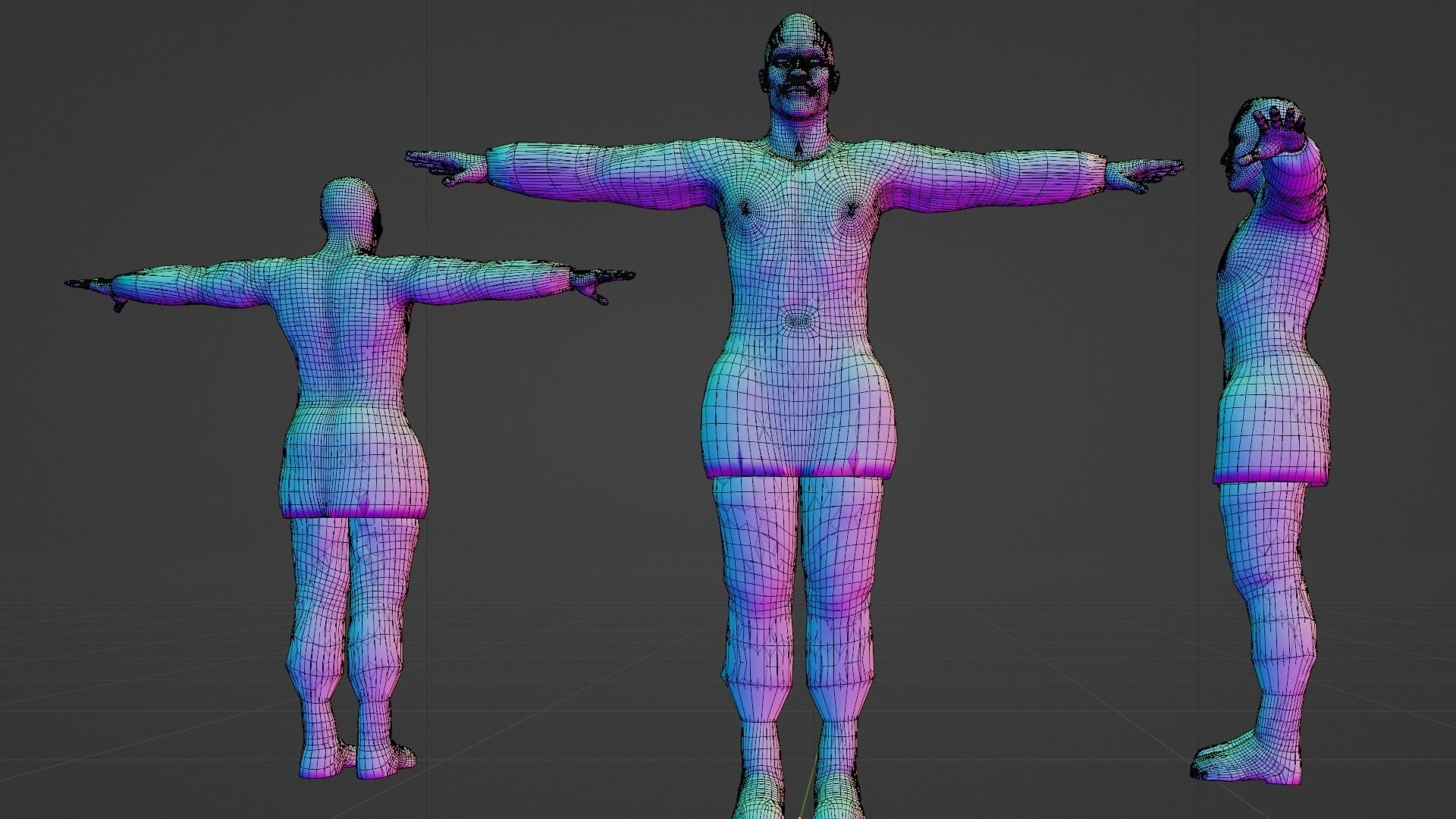 3D model 3D Character - low poly game character VR / AR / low-poly ...