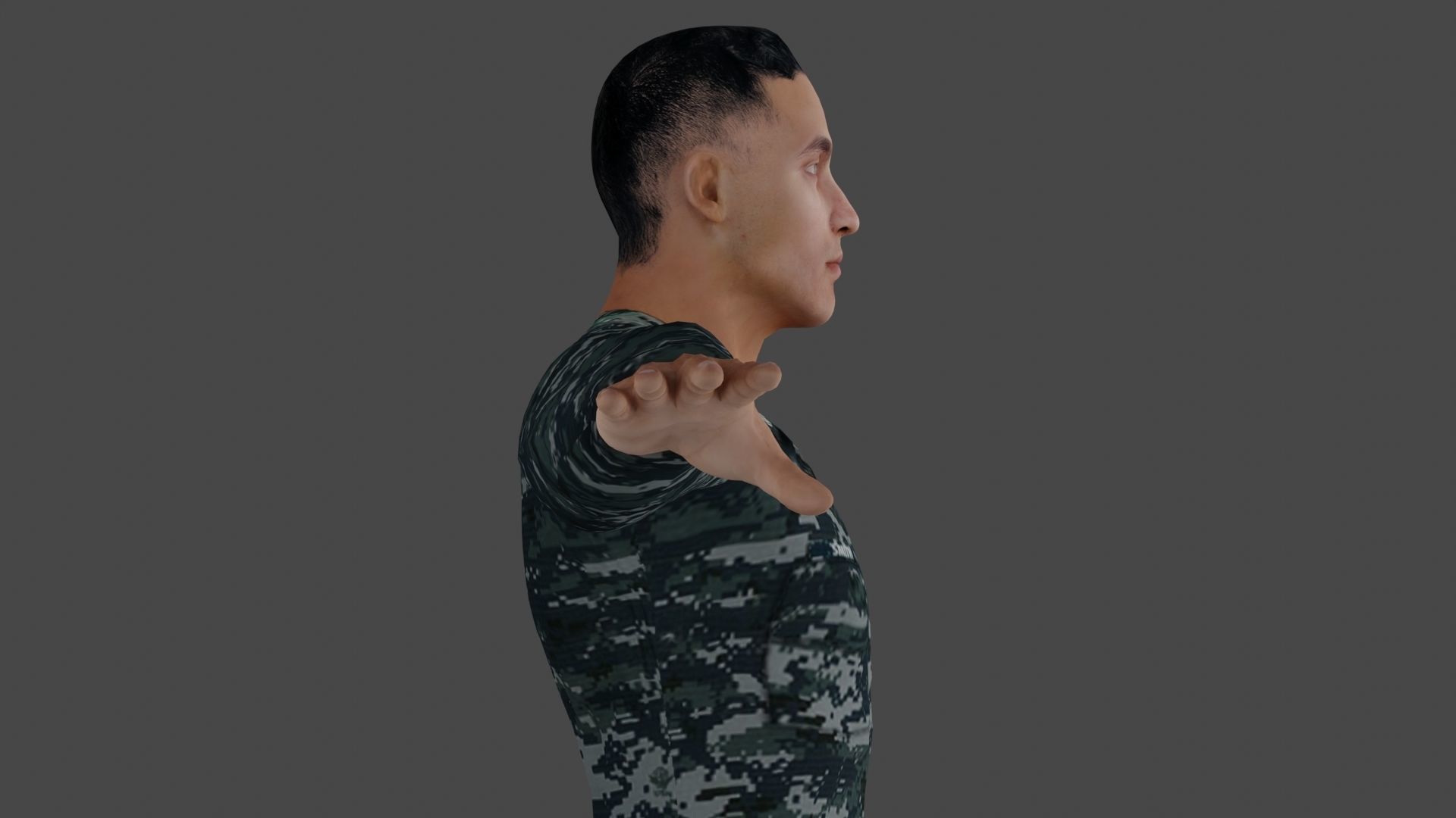 3D model 3D Character - low poly game character VR / AR / low-poly ...