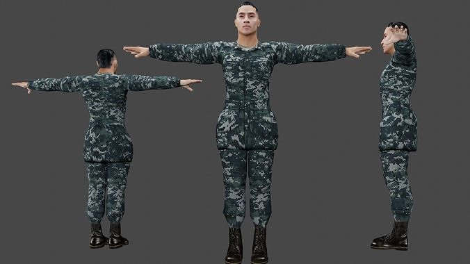 3D model 3D Character - low poly game character VR / AR / low-poly ...