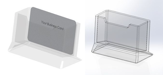 Business card holder with card 3D model | CGTrader