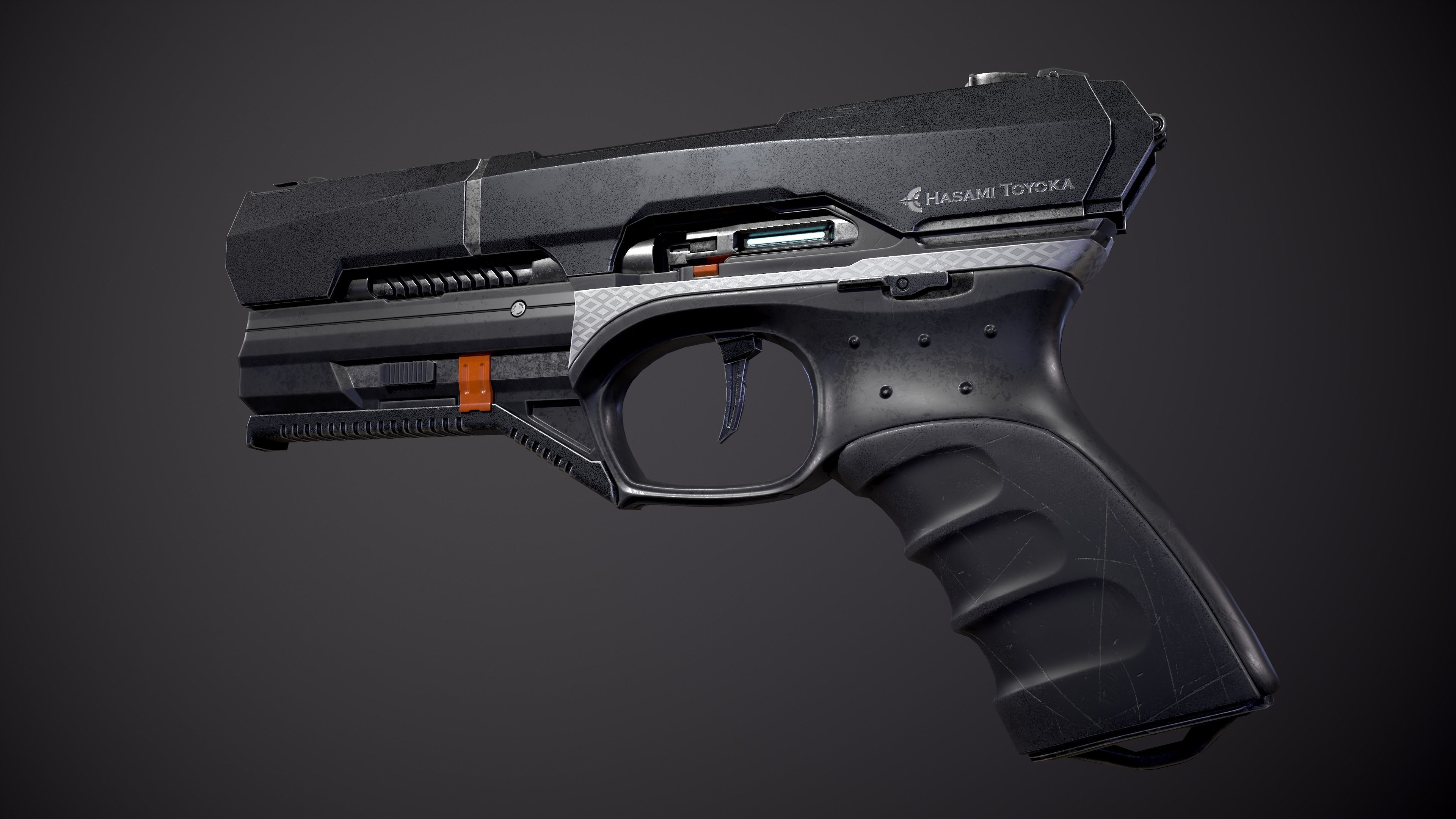 3D model Sci-fi Gun Game Ready 4k Textures VR / AR / low-poly | CGTrader