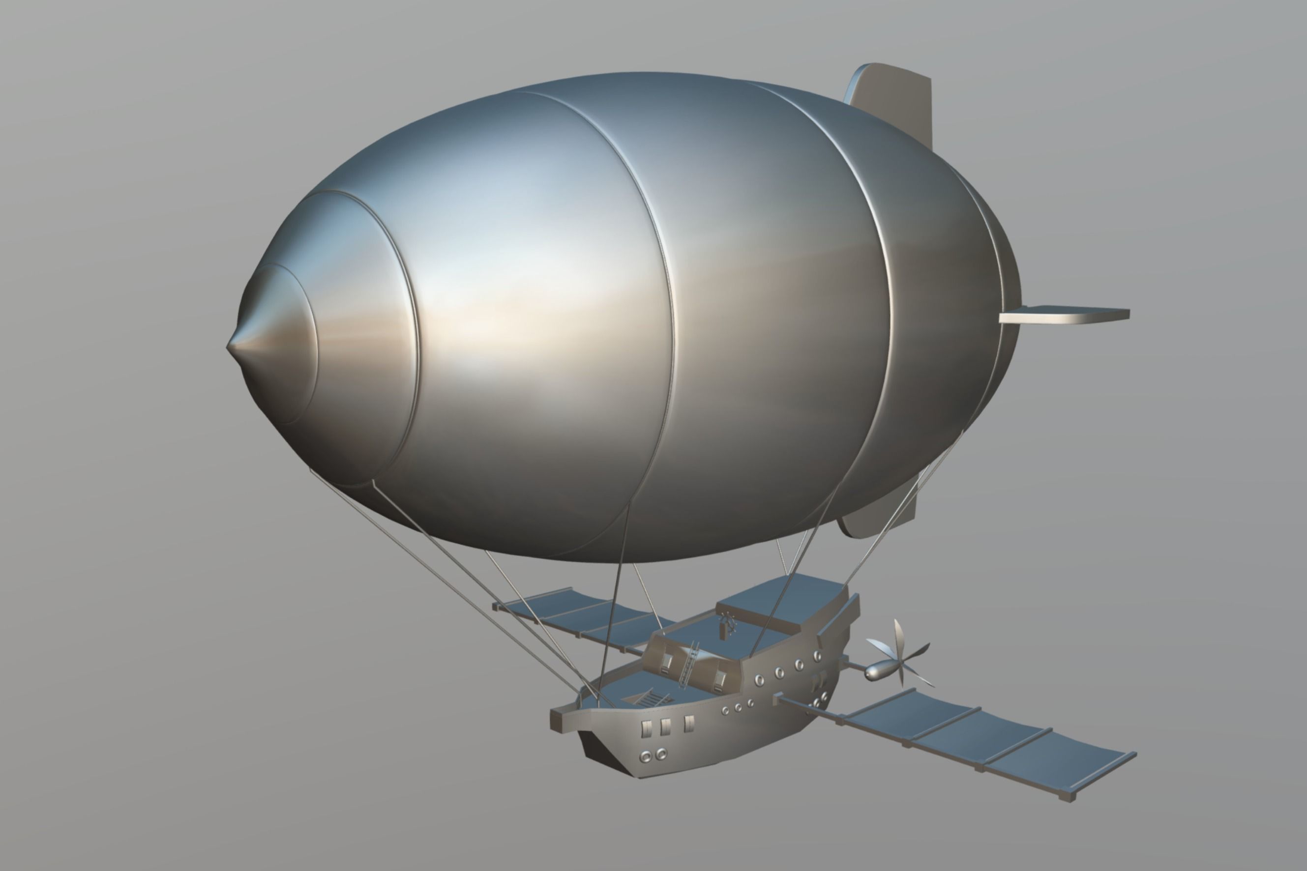 3D model Cartoon Airship VR / AR / low-poly | CGTrader