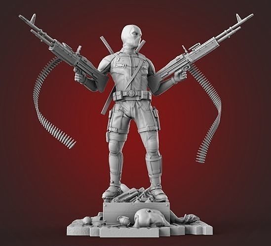 Deadpool stl file ready to 3d print 3D model 3D printable | CGTrader