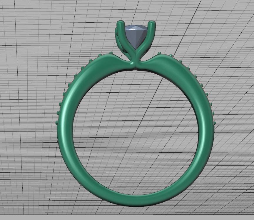 Nora Half Carat Solitaire Engagement Ring 3dmodel 3D model 3D printable | CGTrader
