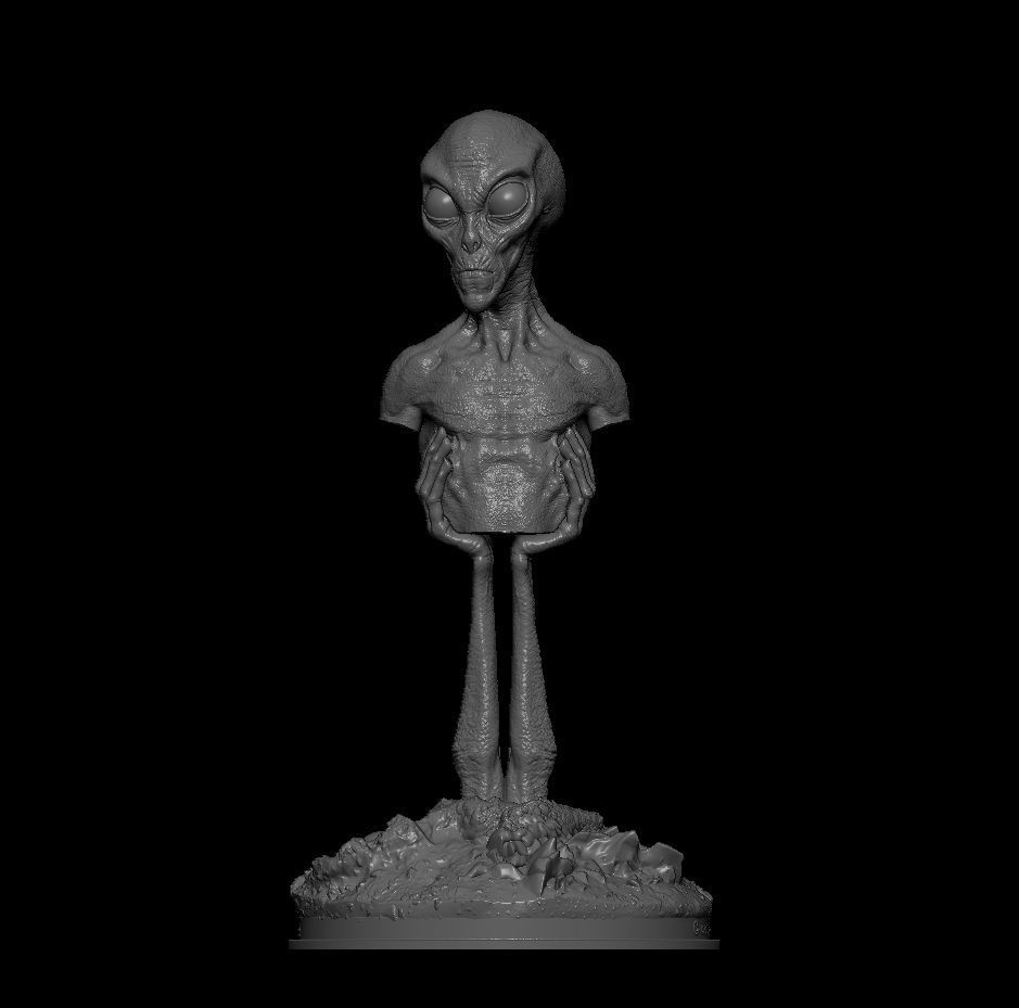 Grey Alien Bust 3D model for printing 3D model 3D printable | CGTrader