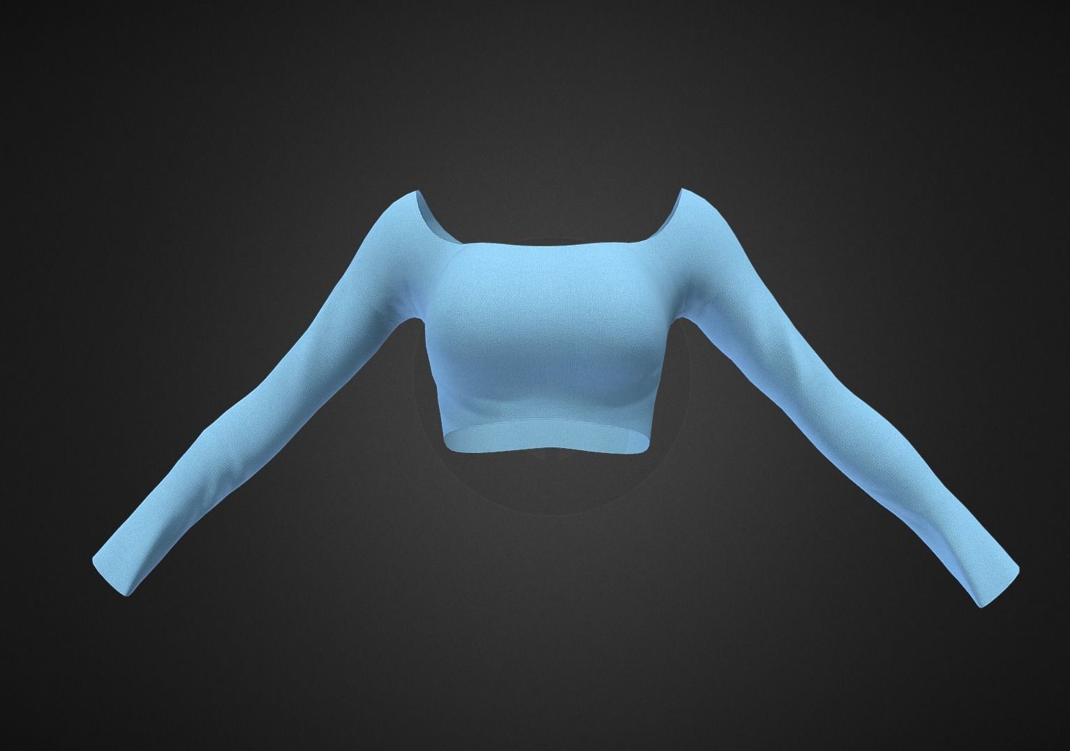 Belly Button Long Sleeve Shirt - Ngchipv free VR / AR / low-poly 3D ...