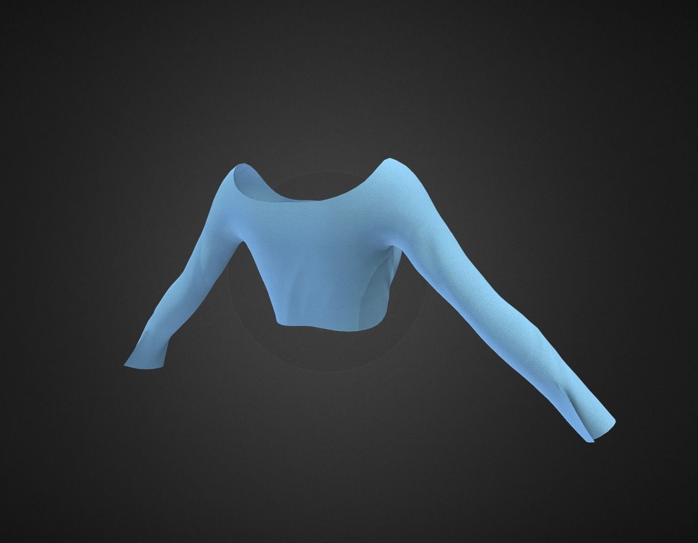 Belly Button Long Sleeve Shirt - Ngchipv free VR / AR / low-poly 3D ...