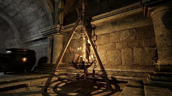 3D model Tripod Brazier VR / AR / low-poly | CGTrader