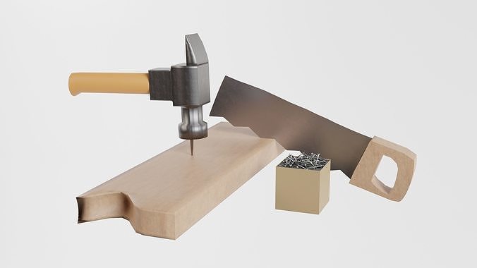 Carpentry tools 3D model | CGTrader