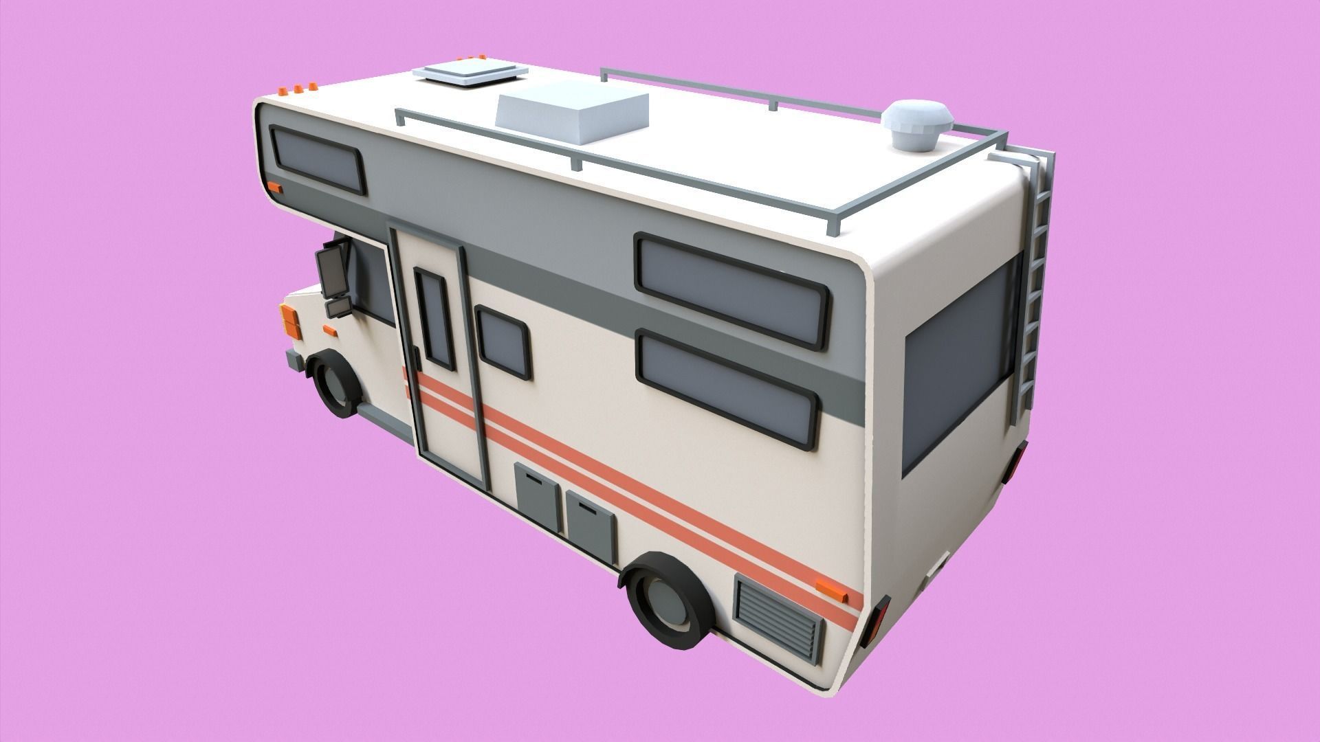 3D model Lowpoly Camper VR / AR / low-poly | CGTrader