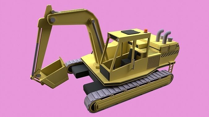 3D model Lowpoly Excavator VR / AR / low-poly | CGTrader