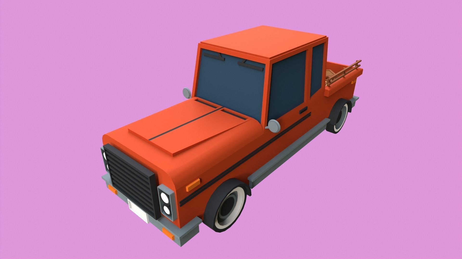 3D model Lowpoly Pickup Truck VR / AR / low-poly | CGTrader