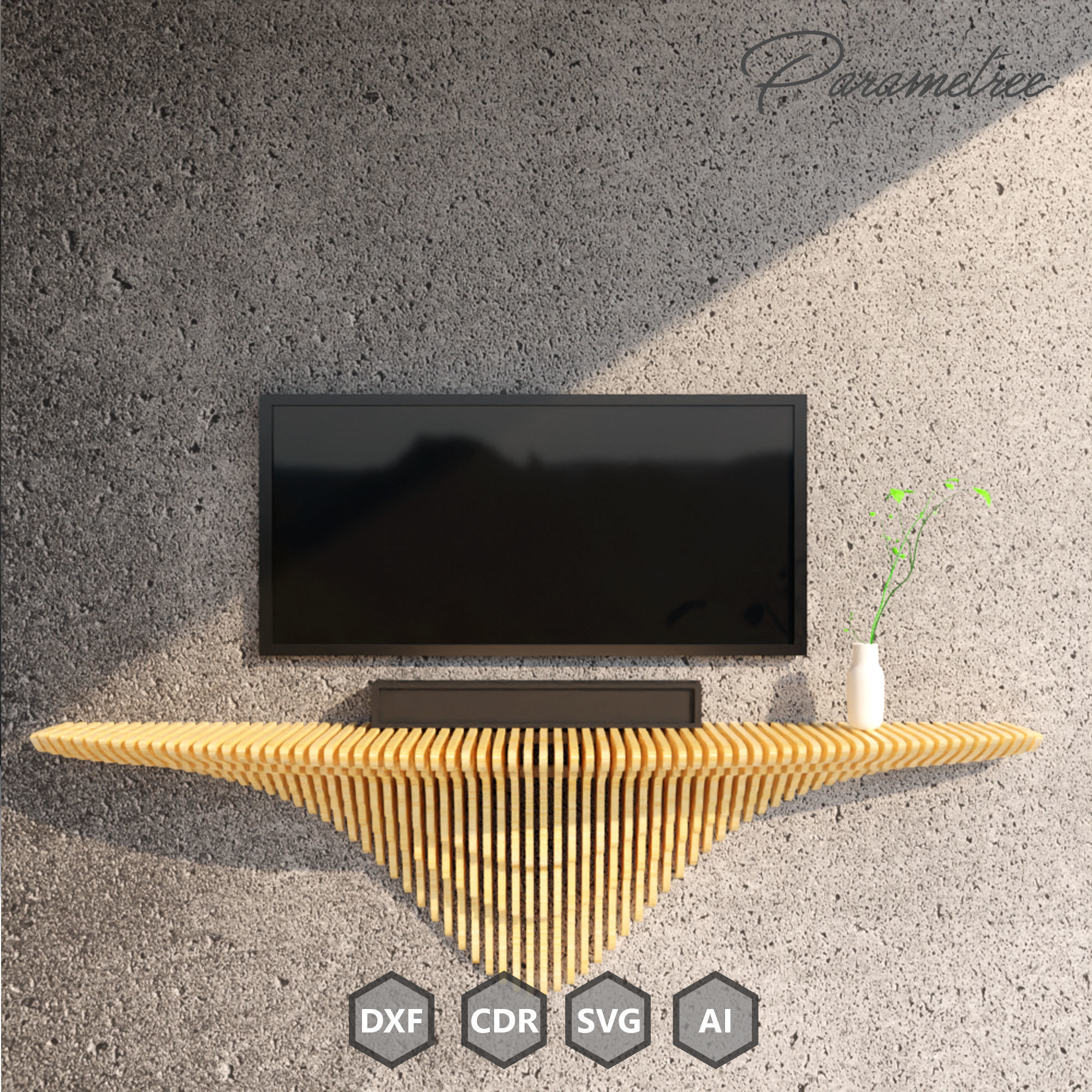 Parametric shelf 02 Design filesfor cnc cutting 3D model | CGTrader