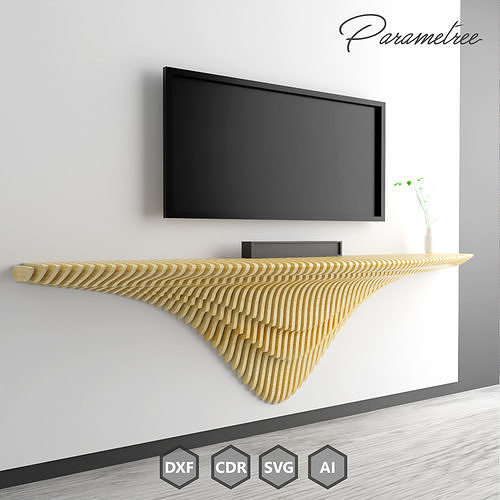 Parametric shelf 02 Design filesfor cnc cutting 3D model | CGTrader