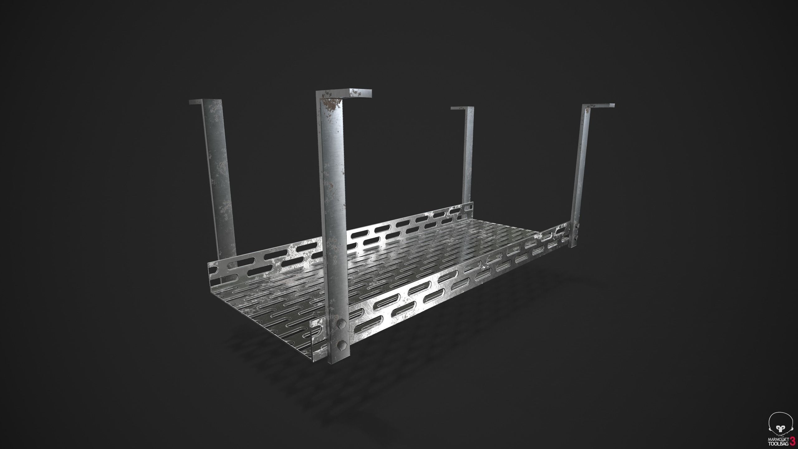 3D model Modular Overhead Industrial Cable Tray VR / AR / low-poly ...