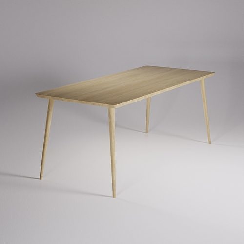 Dining Table oak wood 3D model | CGTrader