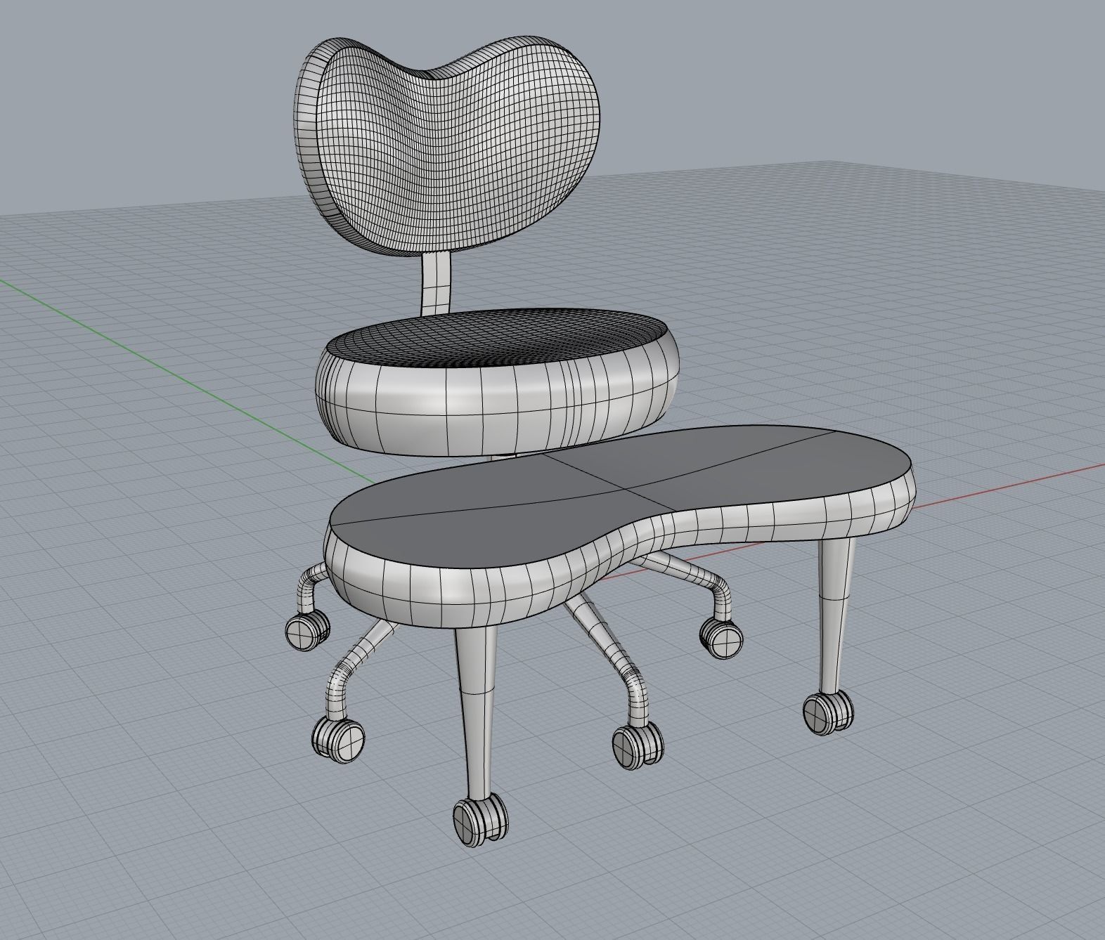3D model cross-leg office chair VR / AR / low-poly | CGTrader