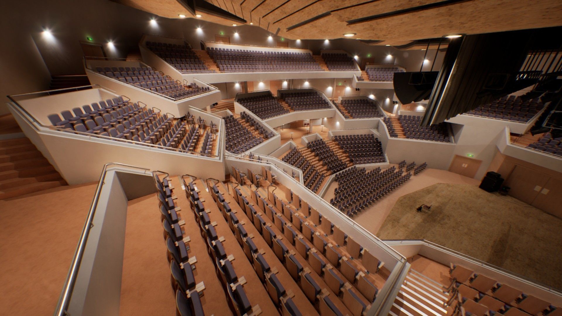 3D model Concert Hall - Environment VR / AR / low-poly | CGTrader