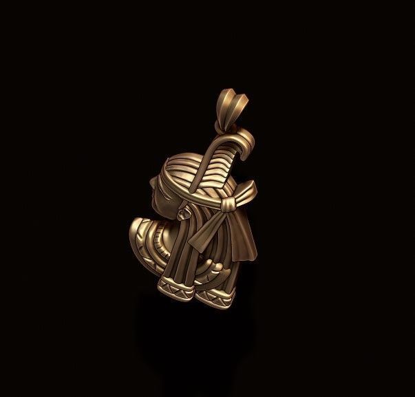 Egyptian Goddess Maat pendant 3D model 3D printable | CGTrader