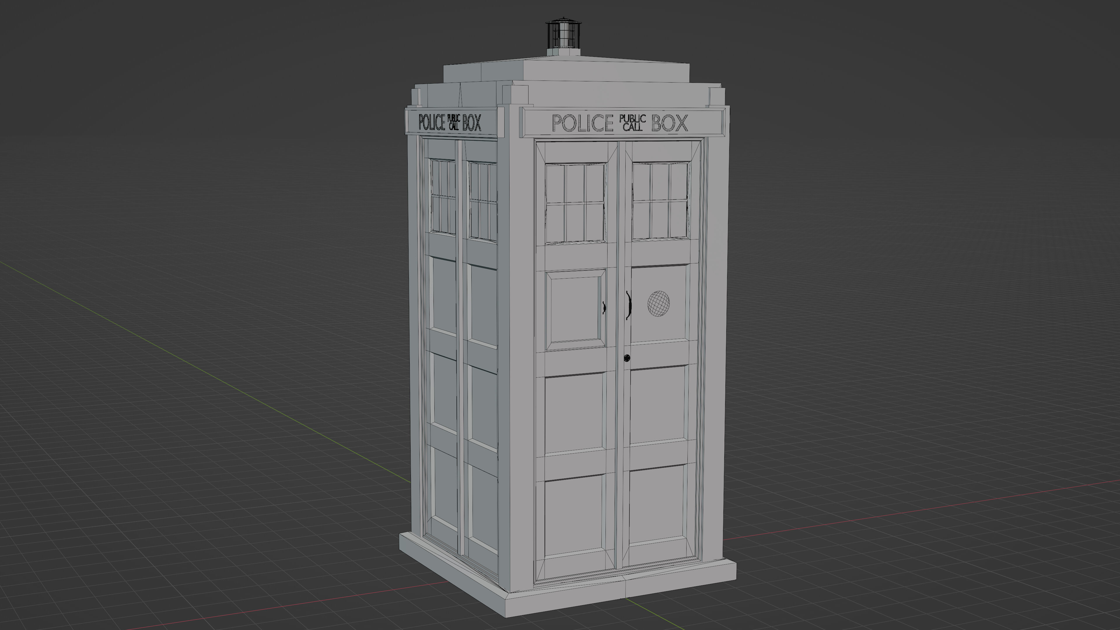 3D model TARDIS VR / AR / low-poly | CGTrader