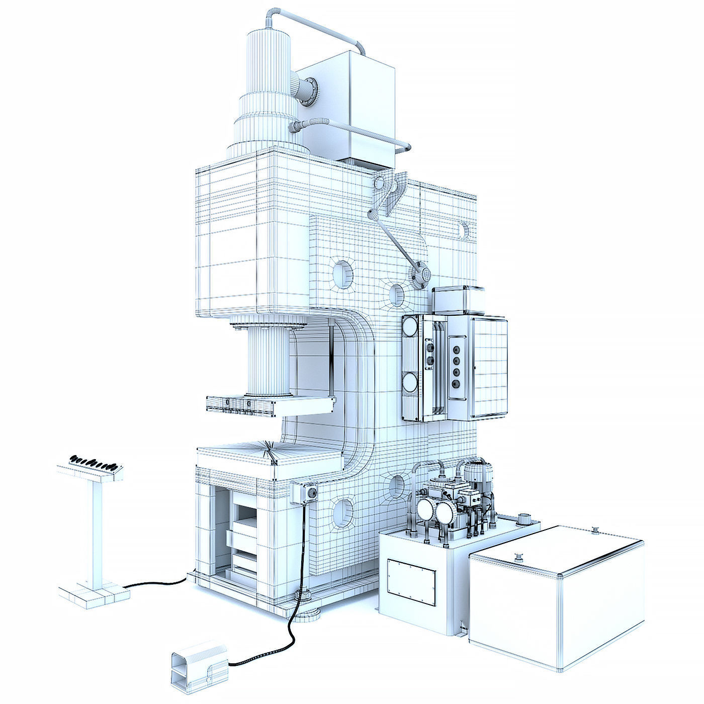 Industrial machine tool hydraulic press PYE250A 3D model | CGTrader