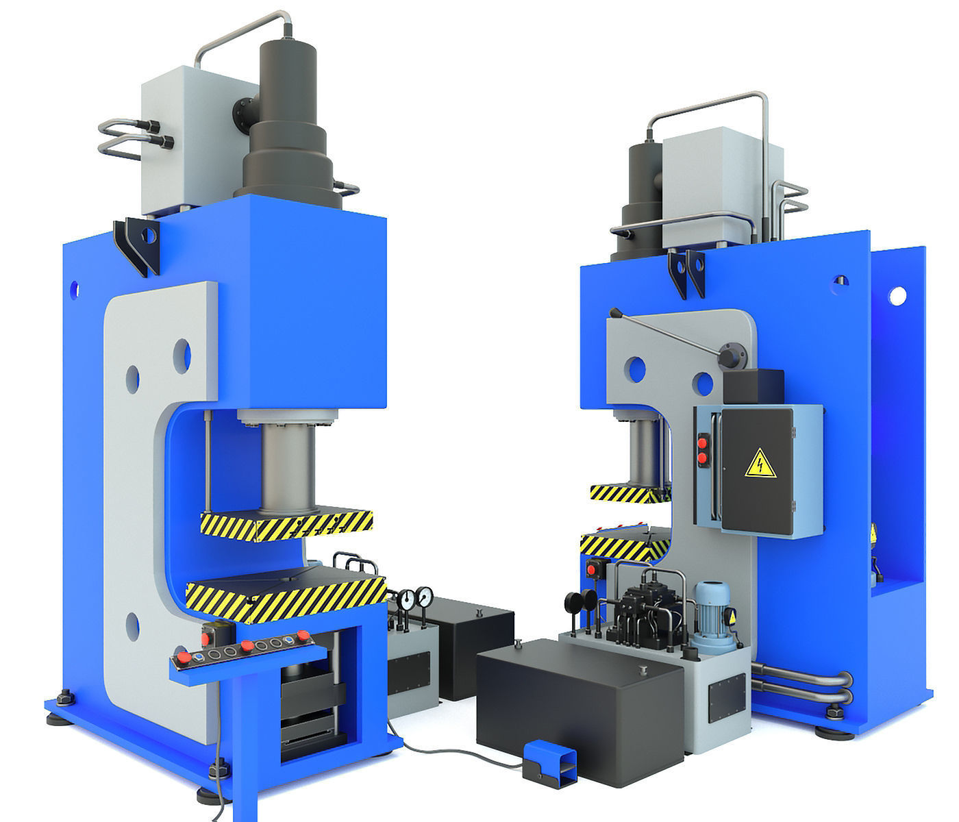 Industrial machine tool hydraulic press PYE250A 3D model | CGTrader